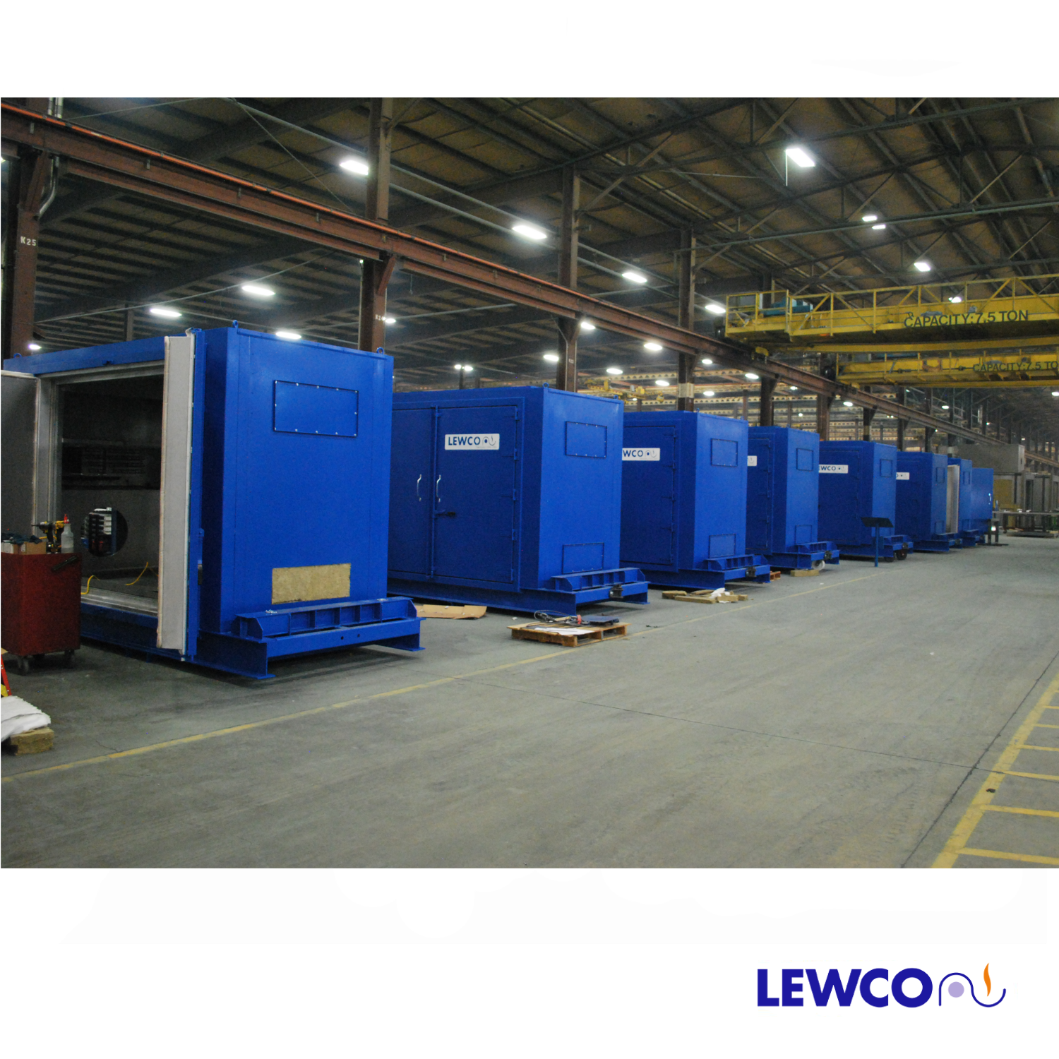 Custom 650°F Walk-in Batch Ovens in Progress | LEWCO, Inc. Industrial ...